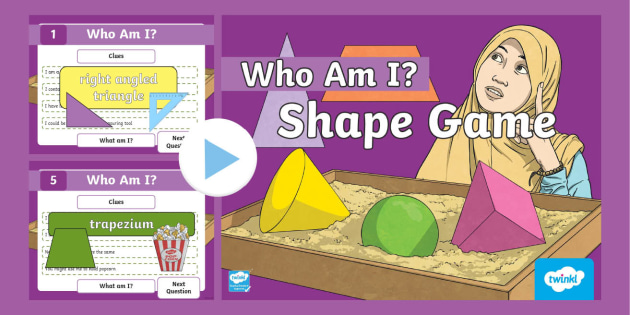 Who Am I? Shape Game (teacher made)