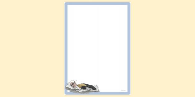 FREE! - Simple Blank Marathon Swimmer Keri Anne Payne Page Border