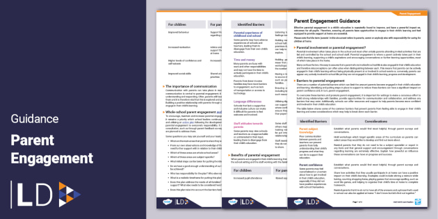 Engaging parents and families: The key to improving wellbeing, behaviour,