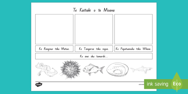Te Whakapapa o Tangaroa colouring Worksheet / Worksheet - Te Reo Maori