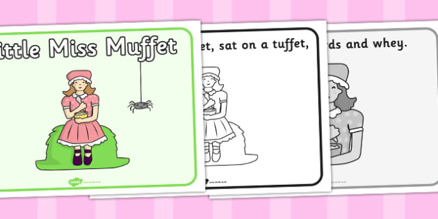 Little Miss Muffet Sequencing - Little Miss Muffet, nursery