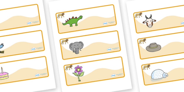 FREE! - Lion Themed Editable Drawer-Peg-Name Labels