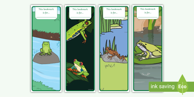 FREE! - Amphibian Themed Bookmarks (teacher made)