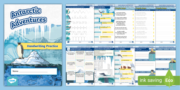 KS2 Antarctic Adventures Handwriting Practice Booklet