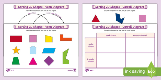 👉 Year 4 Geometry: 2D Shape Sorting (Differentiated) Activity