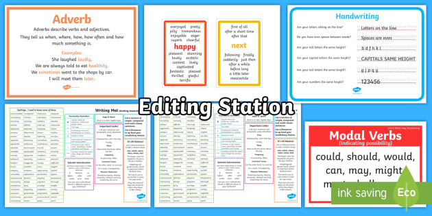 * NEW * UKS2 Editing Station Display Pack - marking station, Writing ...