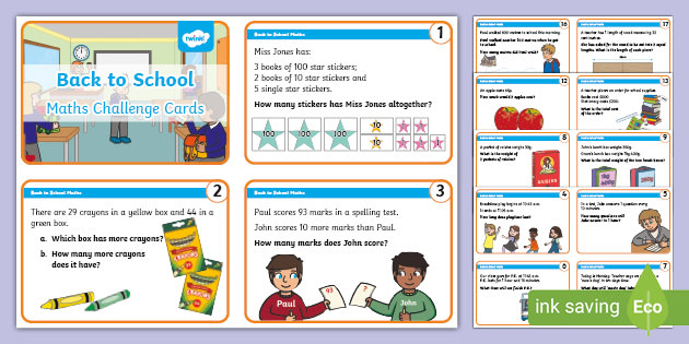 School Word Problems (teacher made)