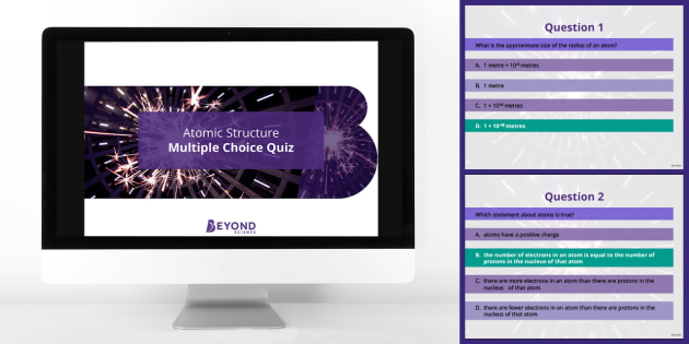 AQA GCSE Atomic Structure Multiple Choice Quiz | Physics | Beyond
