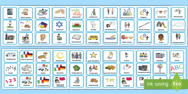 Visual Timetable German (teacher made)