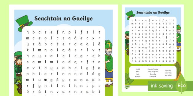 Irish Week Word Search Gaeilge (teacher made)