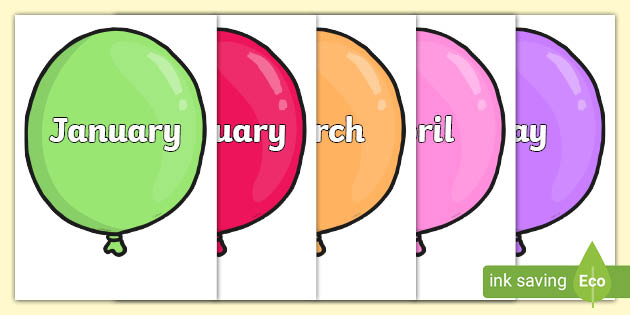 👉 Month Balloons (teacher made)