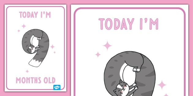 Today I'm 9 Months - Baby Milestone Poster (teacher made)