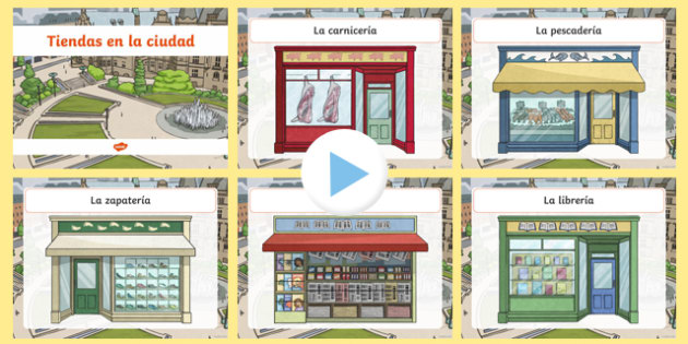 Shops in Town PowerPoint Spanish (teacher made)