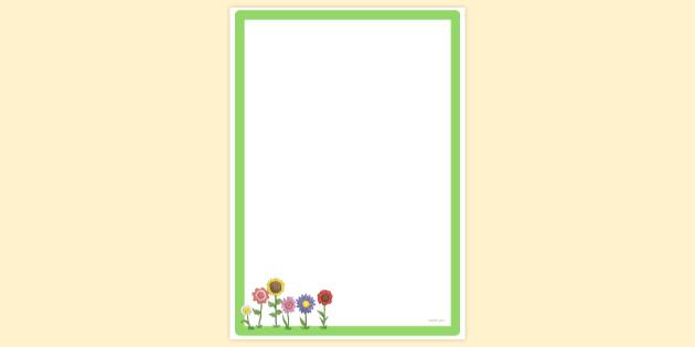 FREE! - Flower Easy Page Border for KS2 | Page Borders | Twinkl