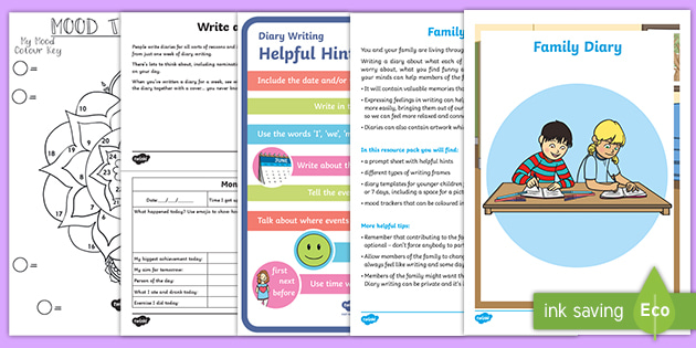 Family Diary Resource Pack - Home Learning Resources