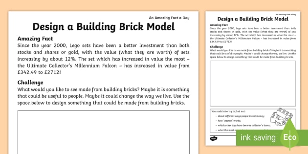 Building Brick Model Worksheet / Worksheet