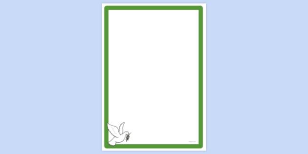 FREE! - Dove Page Border | Page Borders | Twinkl