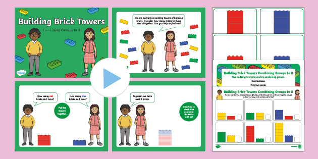 👉 Building Brick Towers Combining Groups to 8 Resource Pack