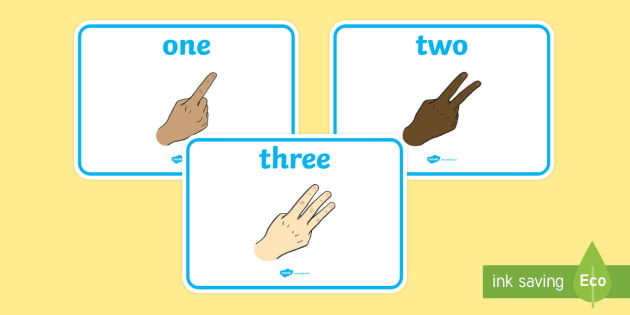 British Sign Language Number A4 Display Posters