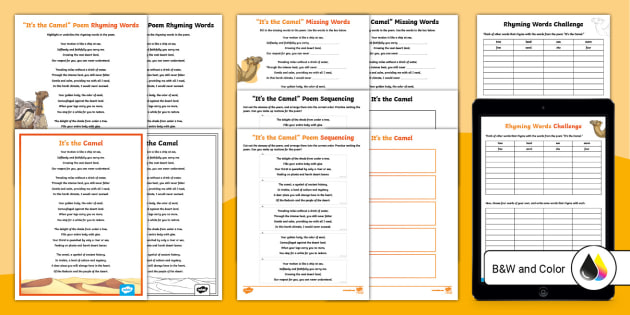 It's the Camel Poem Activity Pack (Teacher-Made)