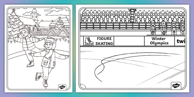 ice skating coloring pages for kids