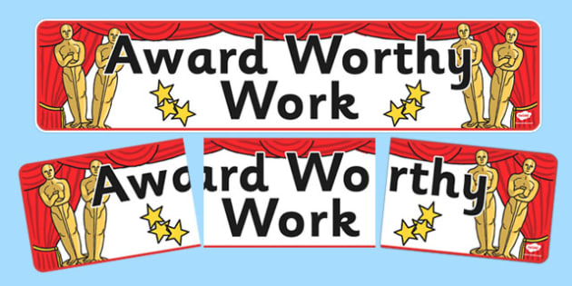 Award Worthy Work Display Banner