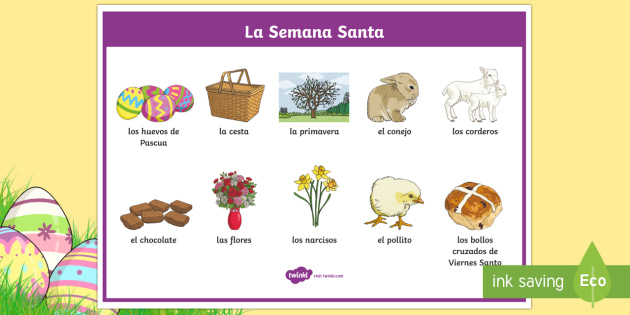 Easter SpanishWord Mat