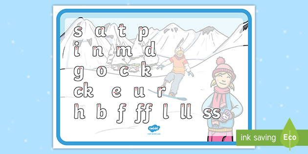 Winter-Themed Phonics Letter Formation Activity Mat