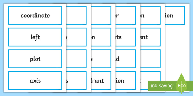 LKS2 Position and Direction Key Maths Vocabulary Cards