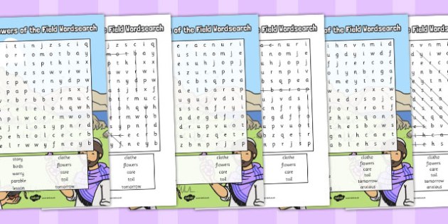 The Flowers of the Field Wordsearch (teacher made)