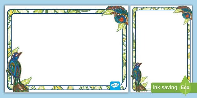 Batik Bird Classroom Area Display Sign