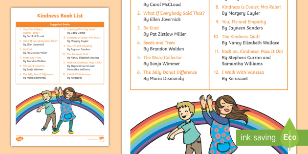 Kindness Book List (teacher made)