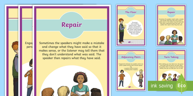 Oral Language – Conversation Conventions Display Posters