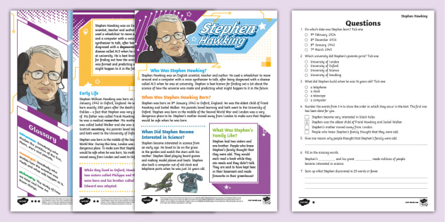 Stephen Hawking Readings | twinkl.com.au