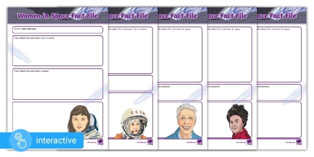 Famous Women in Space Fact File Activity | CfE Resources