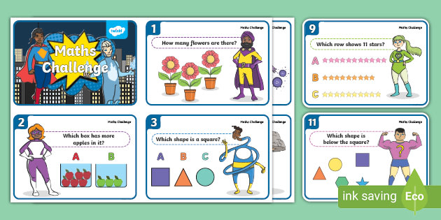 Foundation Maths Challenge Cards (teacher made)