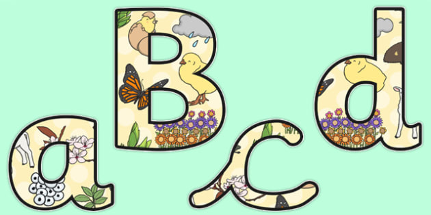 Spring Themed A4 Display Lettering (teacher made)