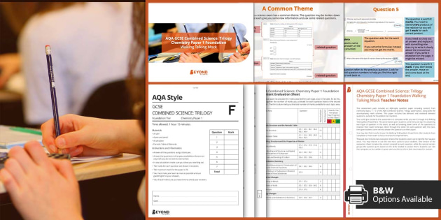 AQA Combined Science: Chemistry Paper 1 Foundation Walking Talking Mock