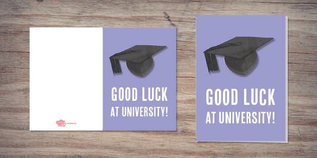 Good Luck At University Card | Twinkl Party (teacher made)