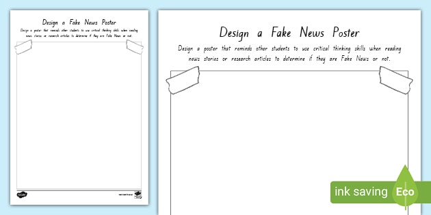 Design a Fake News Poster (teacher made)