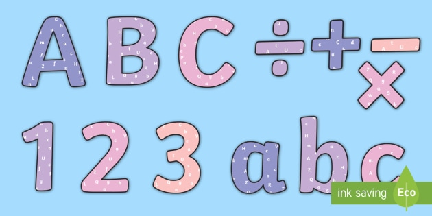 👉 Alphabet-Themed Display Lettering