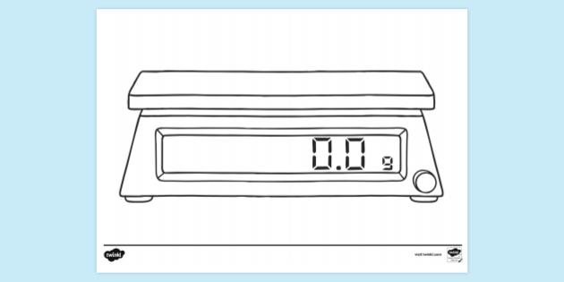 FREE! - Weighing Scales Colouring Sheet (teacher made)
