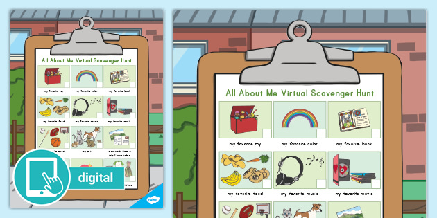 All About Me Digital Scavenger Hunt (teacher made)