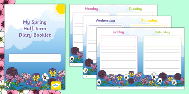 * NEW * My Spring Half Term Diary Activity - (teacher made)