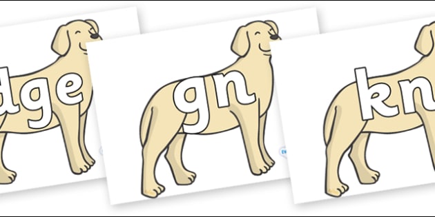 Silent Letters on Dogs (teacher made)