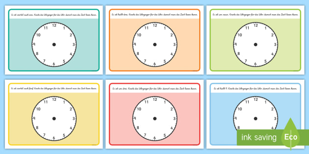 Zeitangabe Knetunterlage (teacher made)