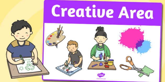 FREE! - 👉 Creative Area Sign (teacher made)