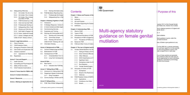 Multi Agency Statutory Guidance On Female Genital Mutilation 2016 Fgm