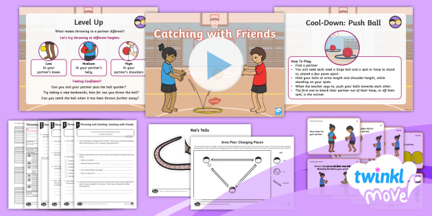 👉 Throwing & Catching While Moving - Year 2 PE Throwing & Catching Lesson