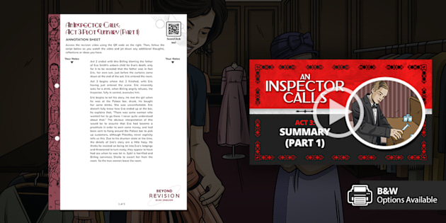 An Inspector Calls Summaries | twinkl.co.uk